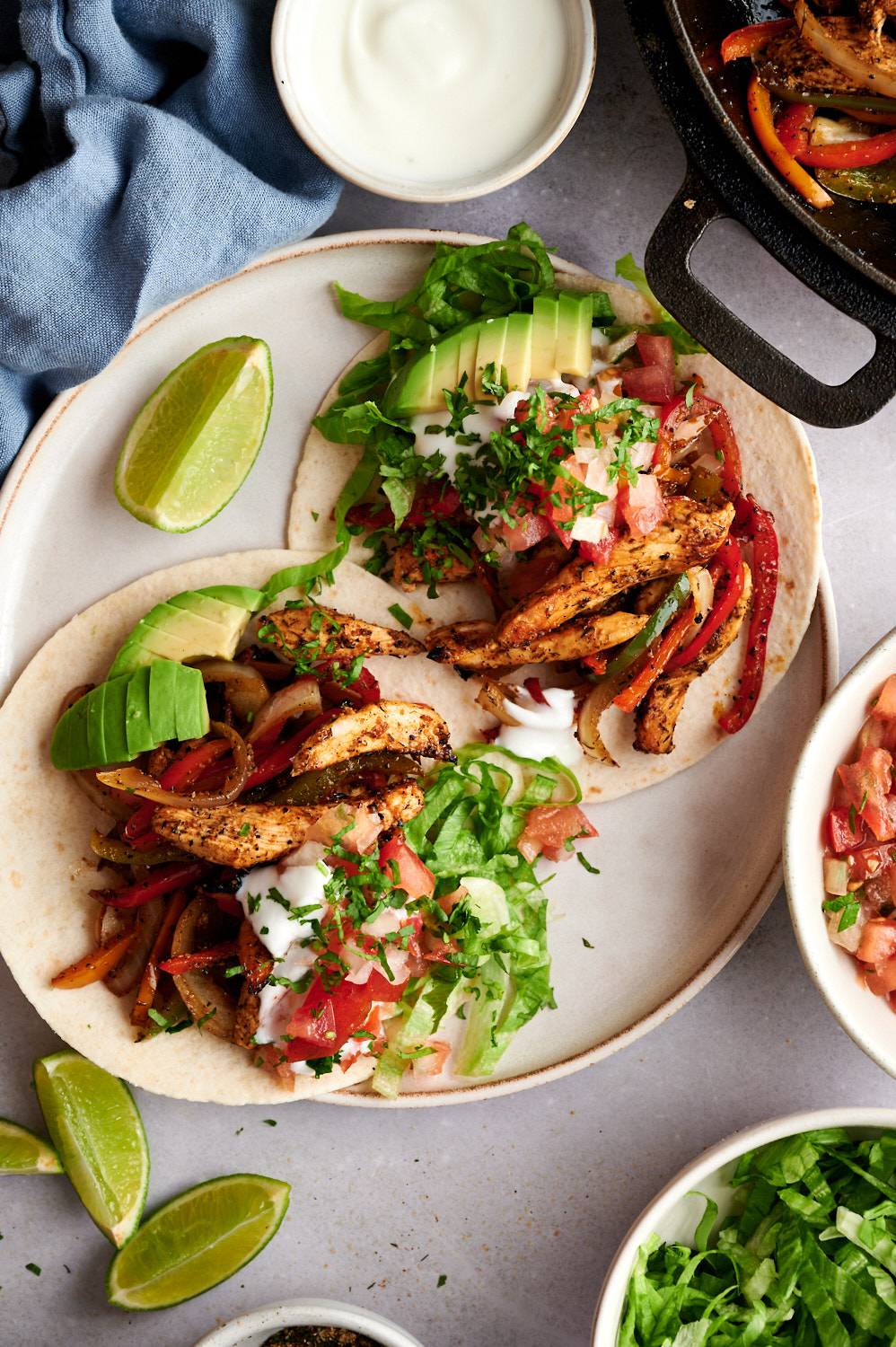 Fajita Tacos (Chicken, Steak, Shrimp, or Veggie)- Slender Kitchen