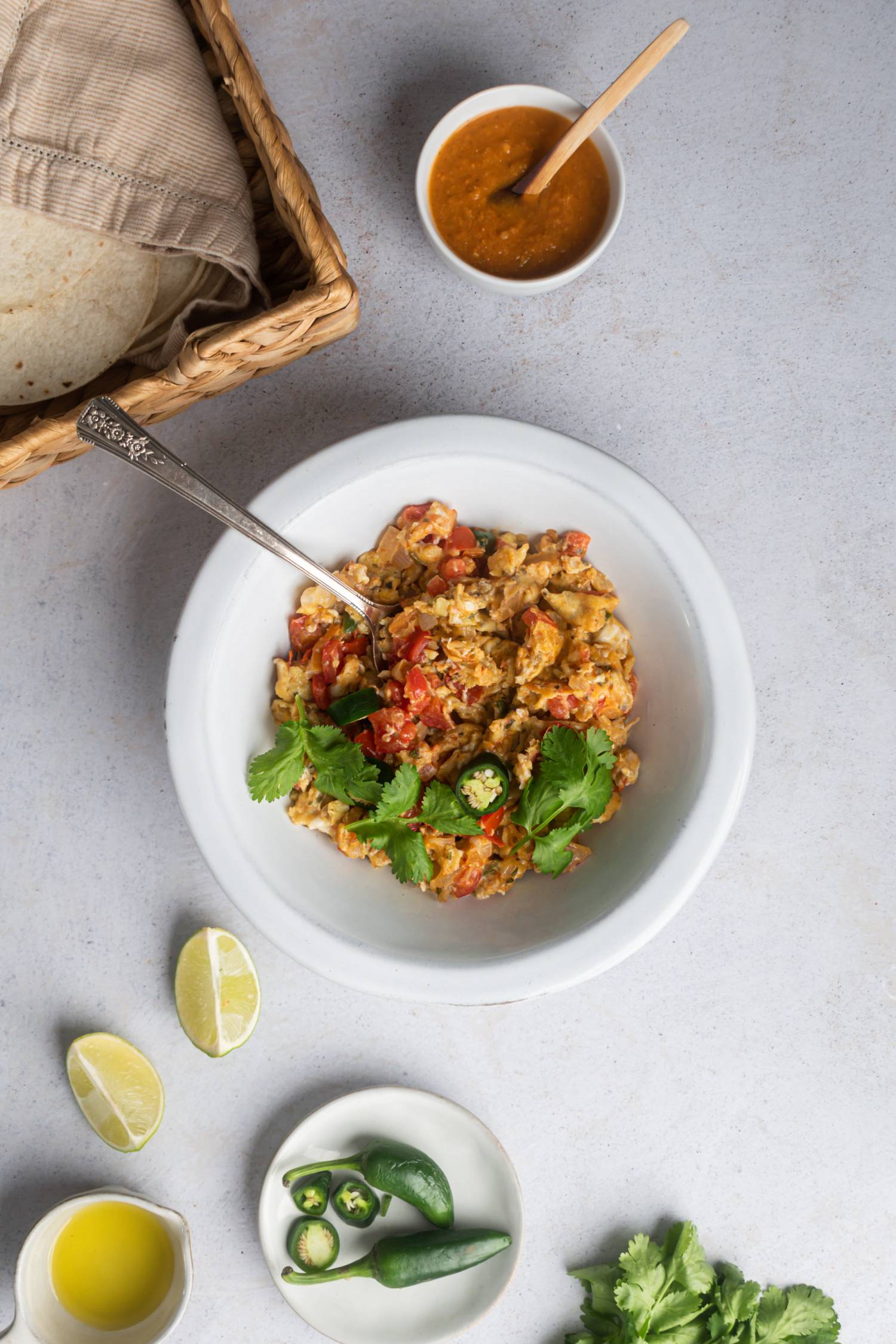 Huevos a la Mexicana (Mexican Scrambled Eggs) - Slender Kitchen