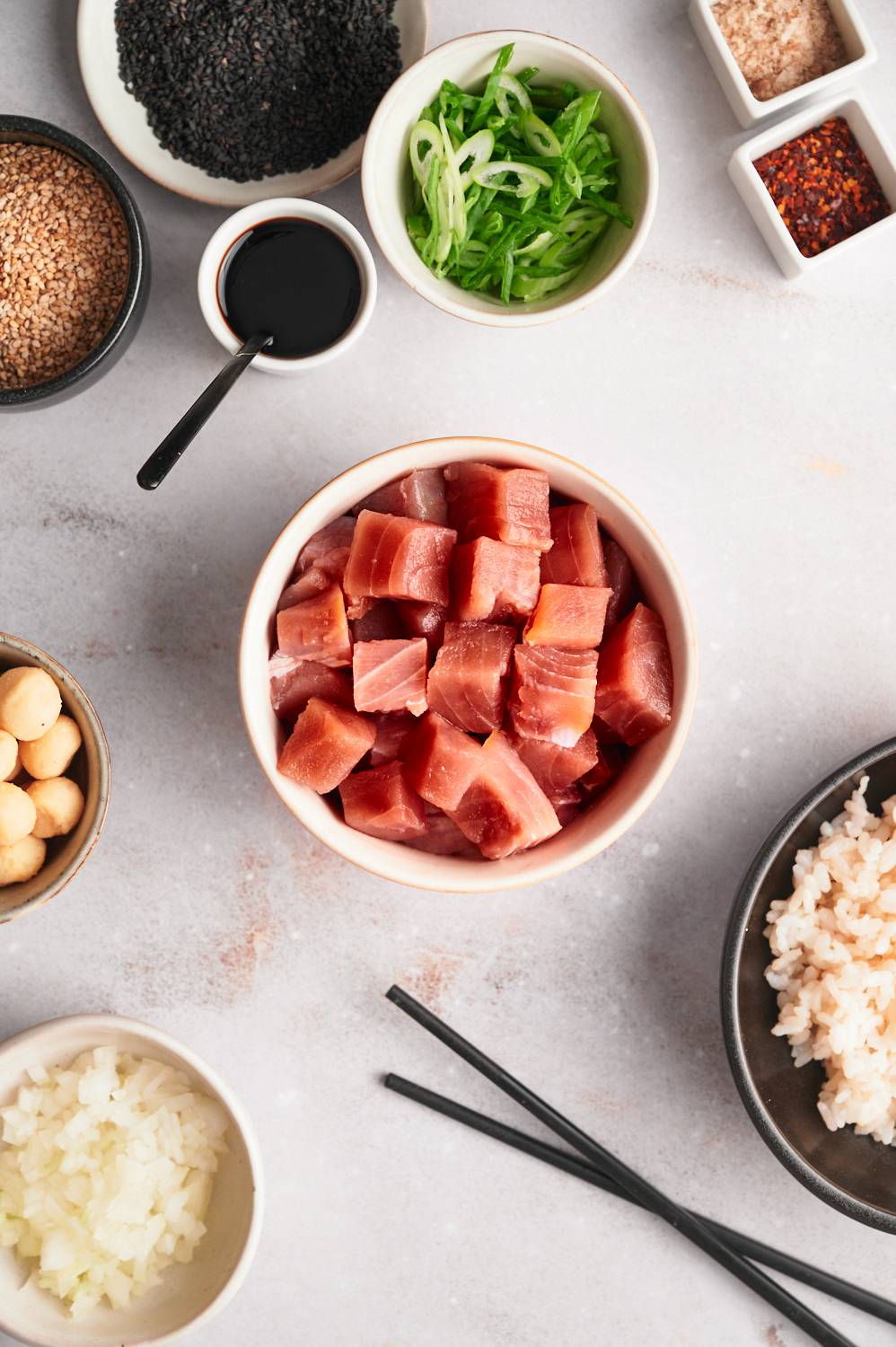 Fresh Ahi Tuna Poke - Slender Kitchen