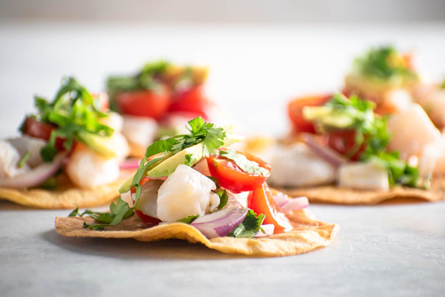 Ceviche Tostadas - Slender Kitchen