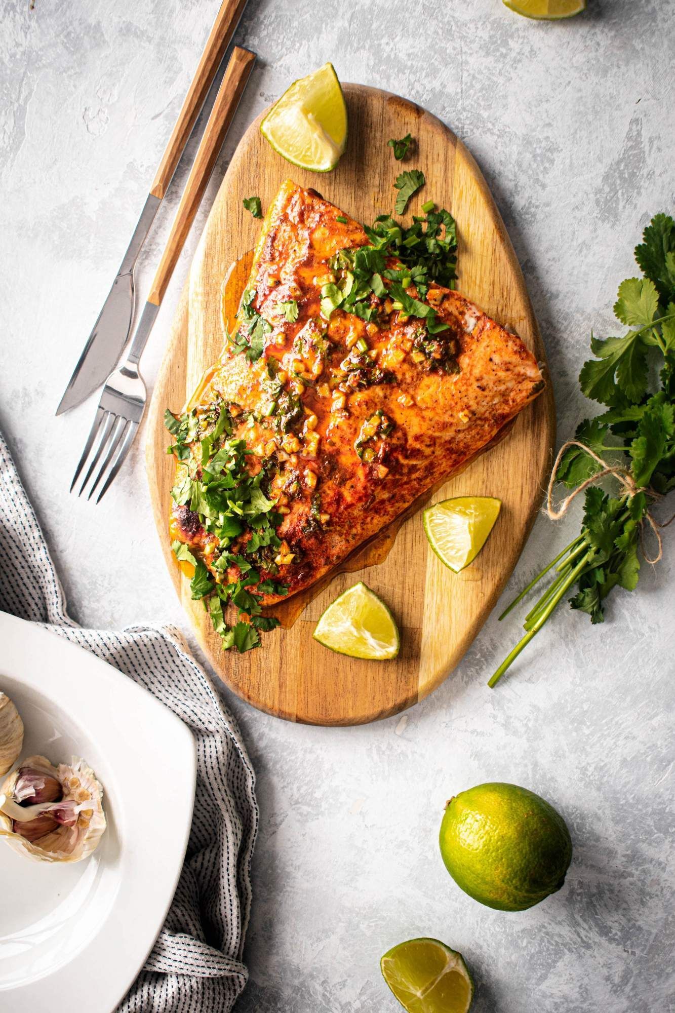 Cilantro Lime Salmon in Foil - Slender Kitchen