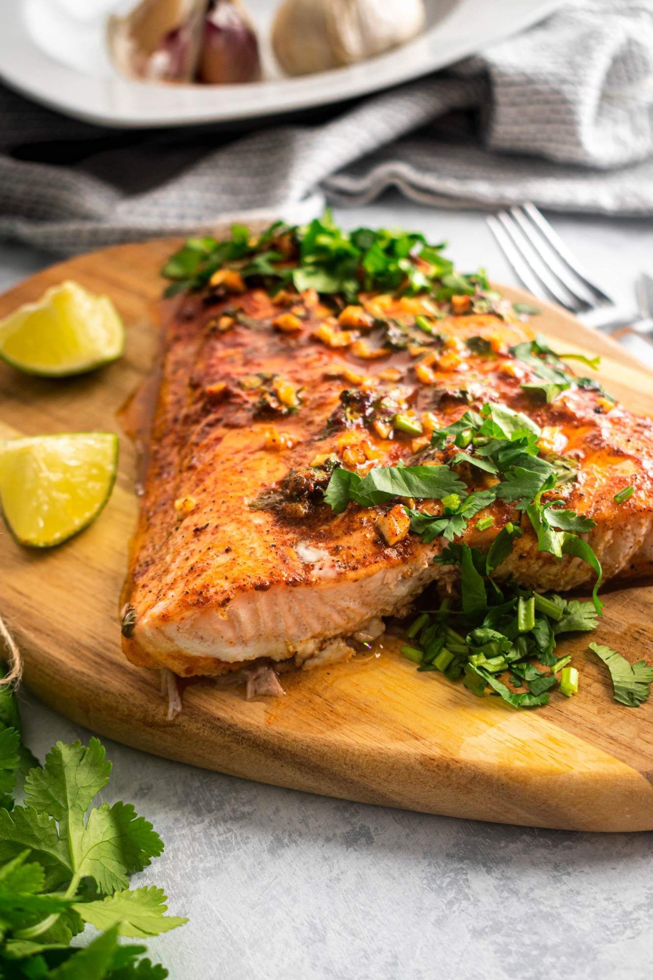 Cilantro Lime Salmon in Foil - Slender Kitchen
