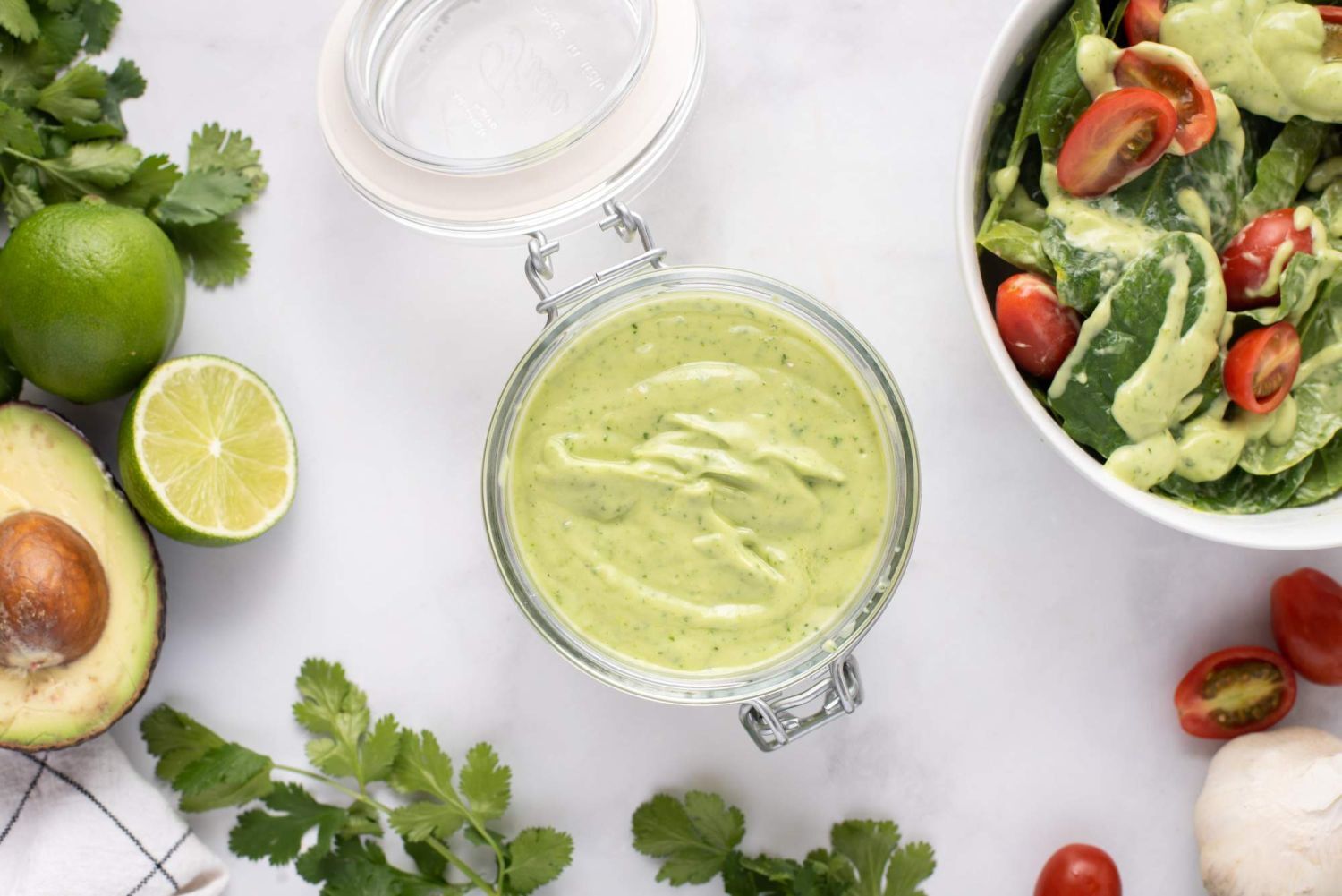 Creamy Avocado Dressing (with Greek Yogurt!)- Slender Kitchen