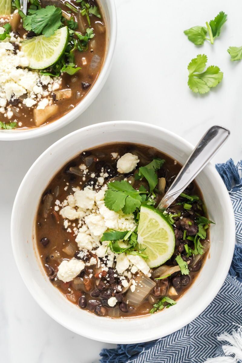 Fifteen Minute Black Bean Soup Slender Kitchen