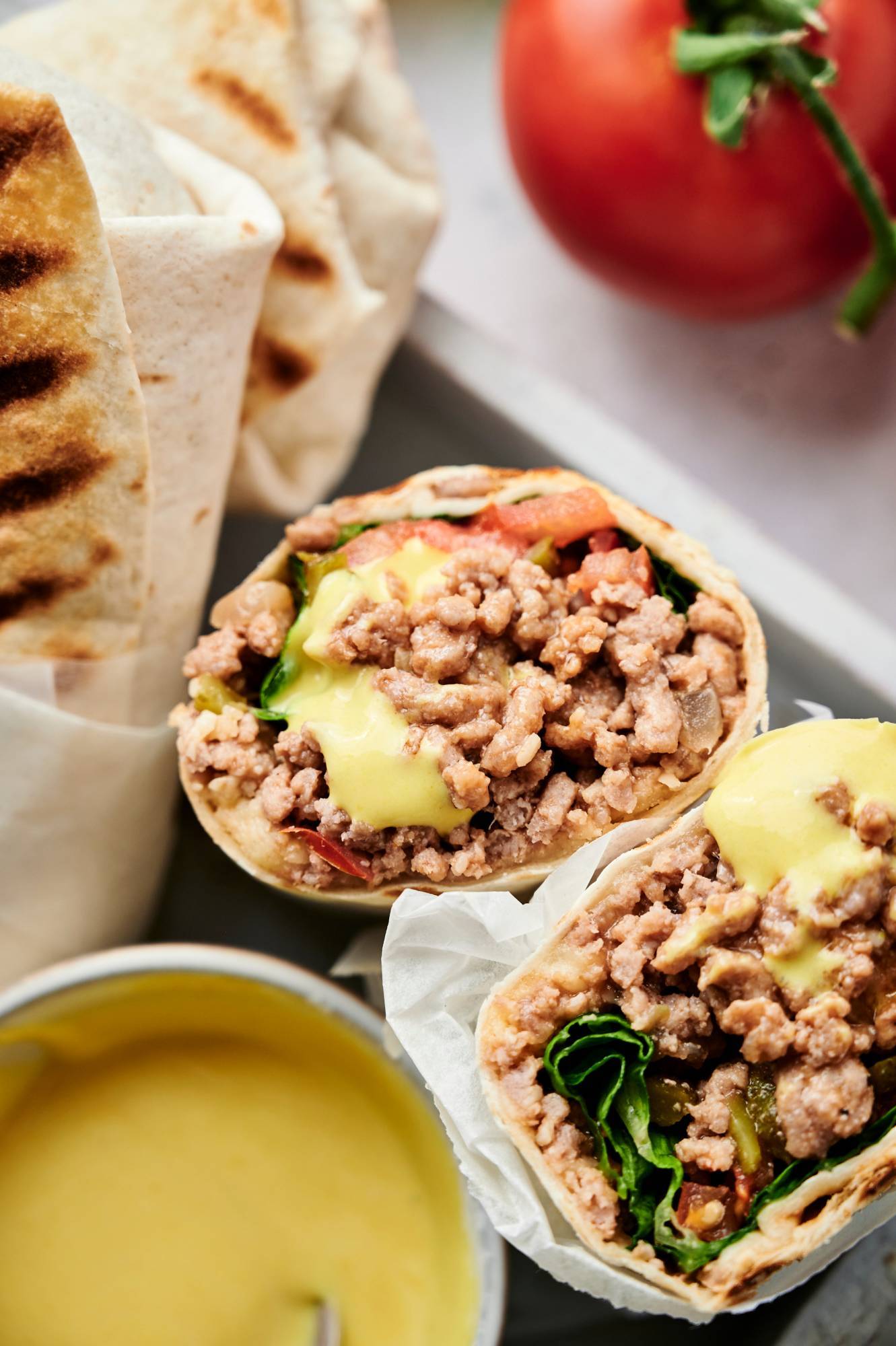 fried cheeseburger wrap