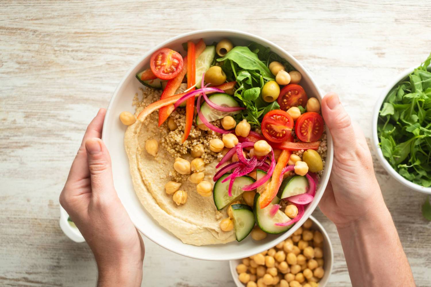 Hummus Bowl (10 Minute Meal!) - Slender Kitchen
