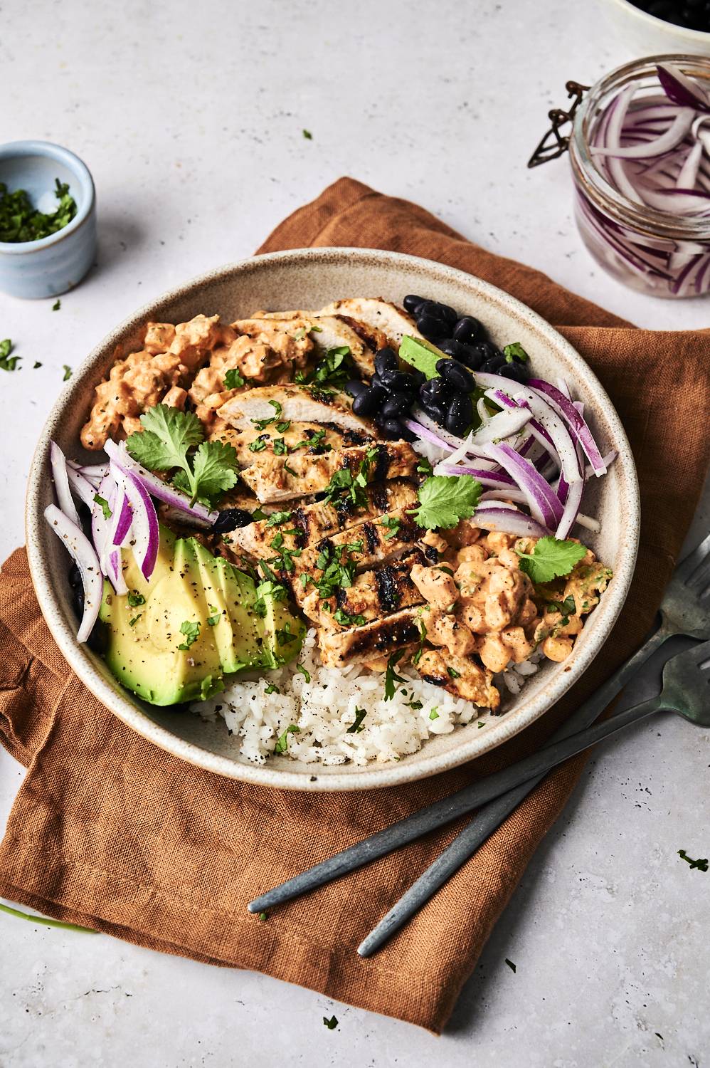 Mexican Street Corn Chicken Bowl (40 Grams Protein!) - Slender Kitchen