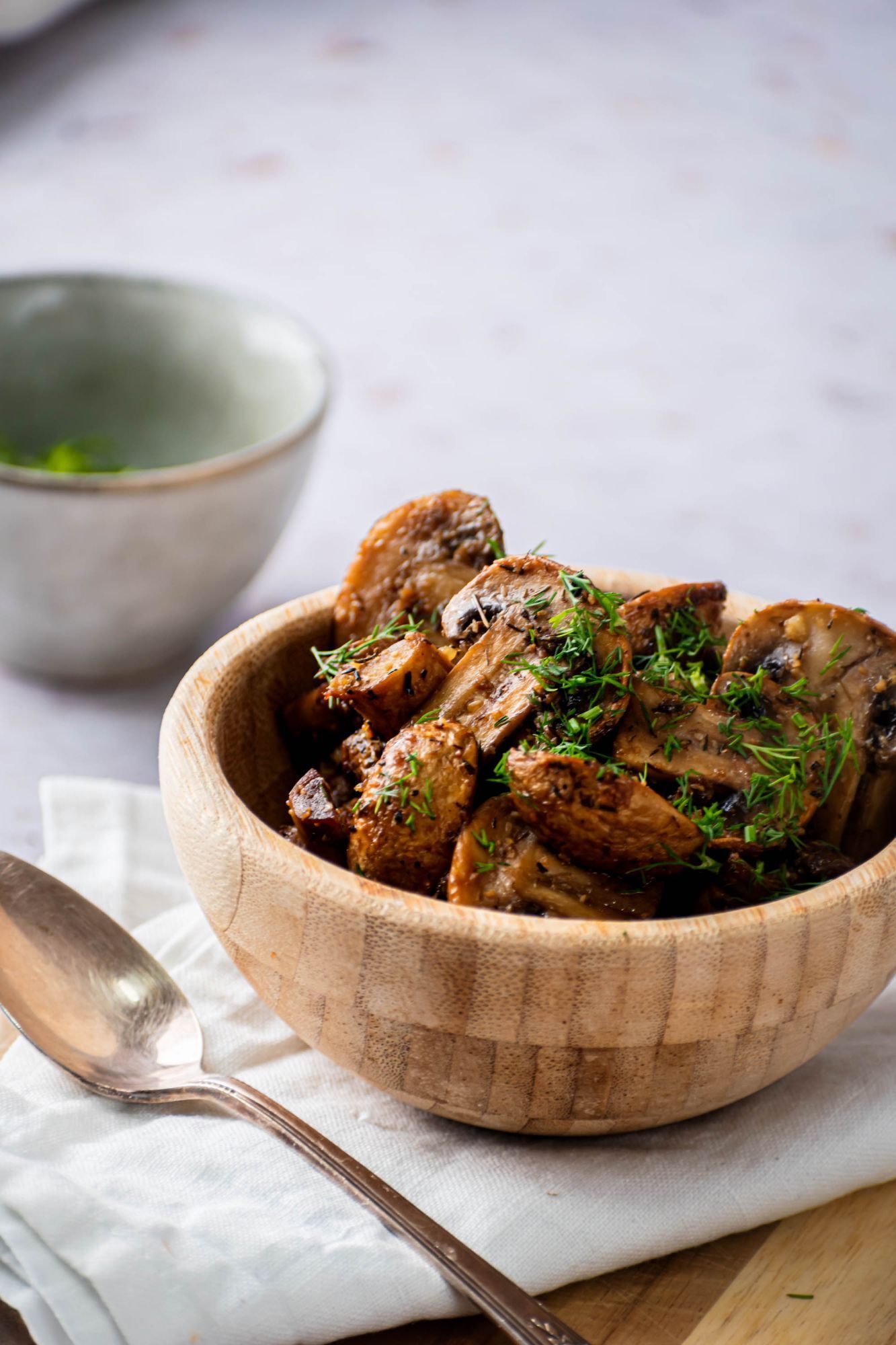 Roasted Mushrooms (with Garlic!) - Slender Kitchen