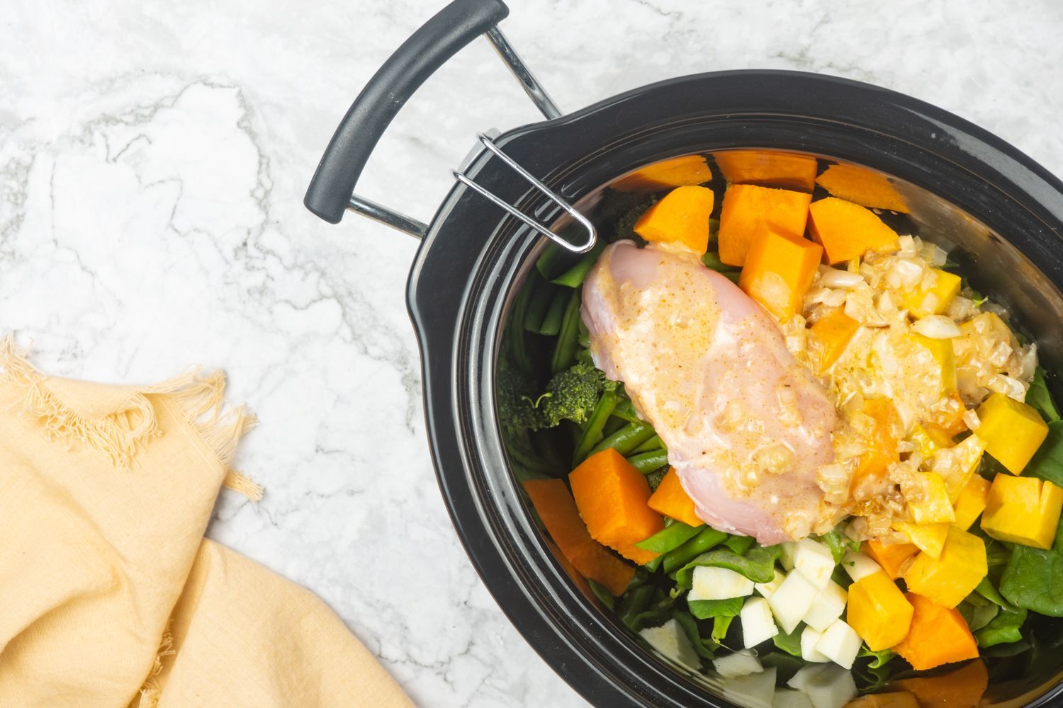how to cook chicken breast and veggies in crock pot