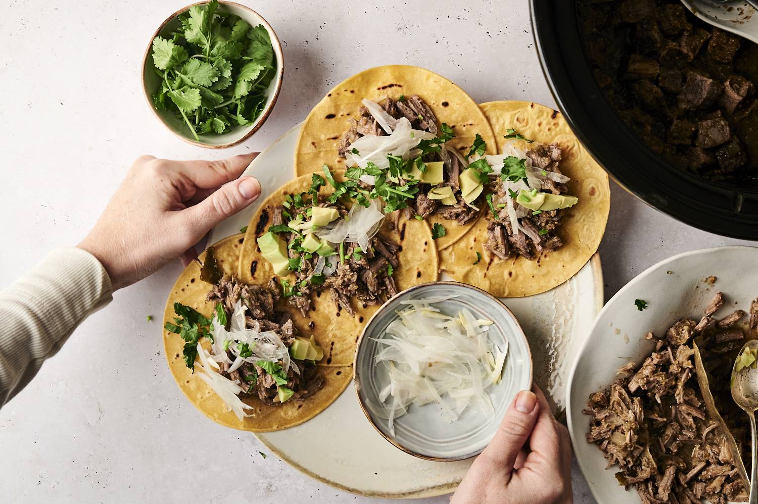 Slow Cooker Salsa Verde Beef (Easy, Meal Prep Friendly!)