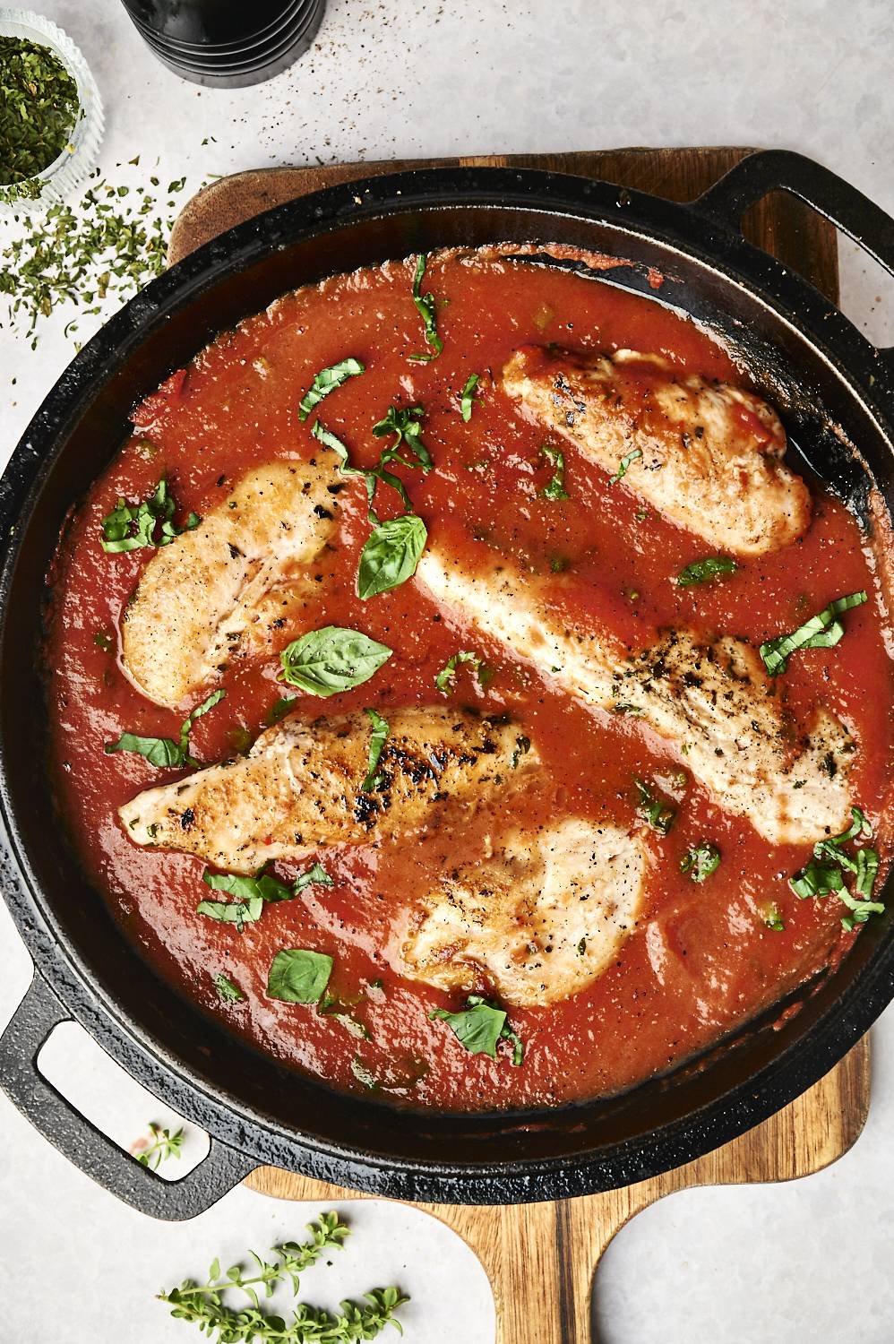 Tomato Basil Chicken - Slender Kitchen