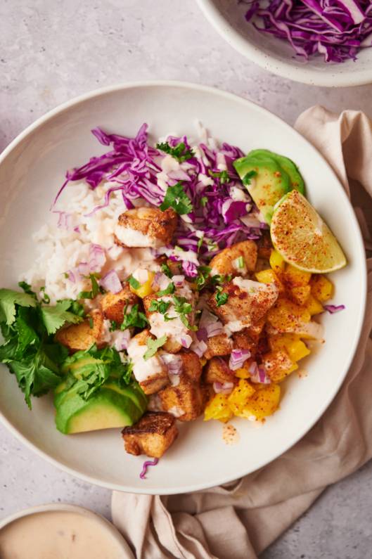 Fish Taco Bowls (15 Minute Meal!) - Slender Kitchen