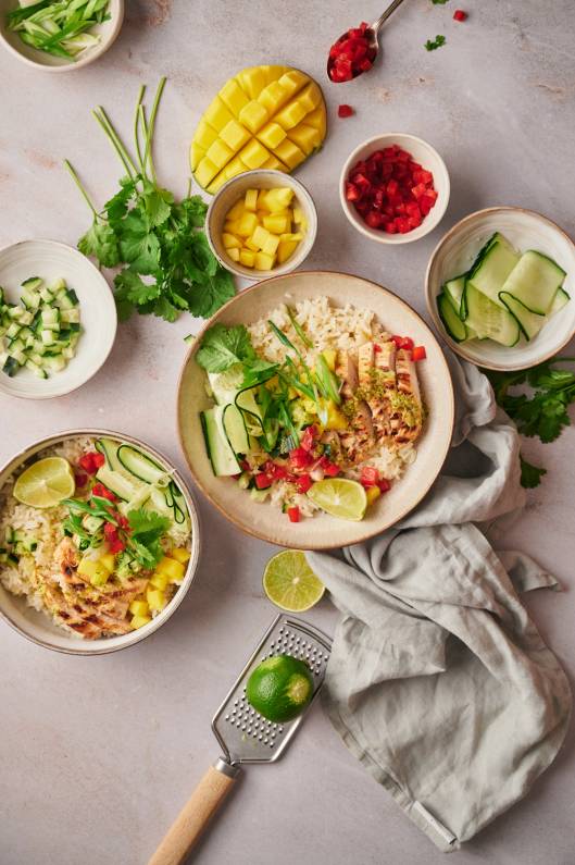 Grilled Chicken Bowls - Slender Kitchen