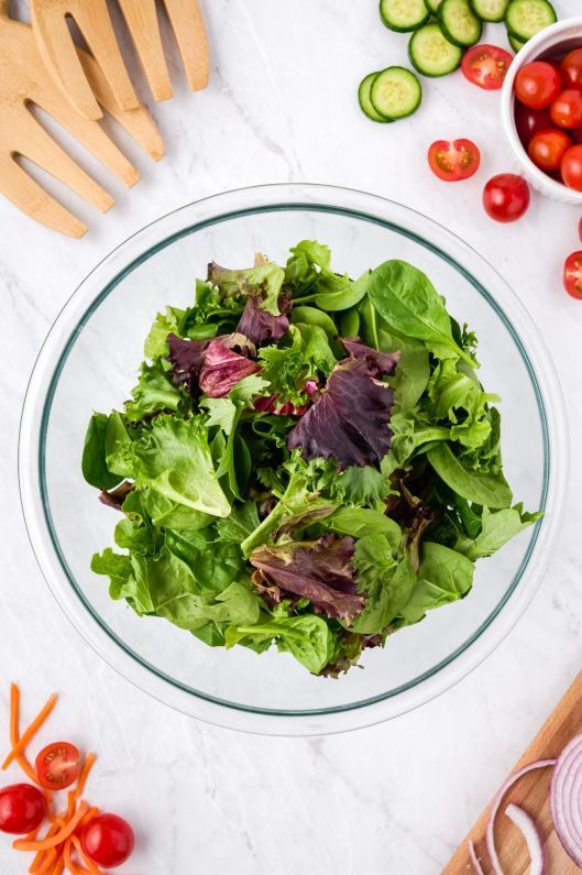 Easy Spring Mix Salad - Slender Kitchen