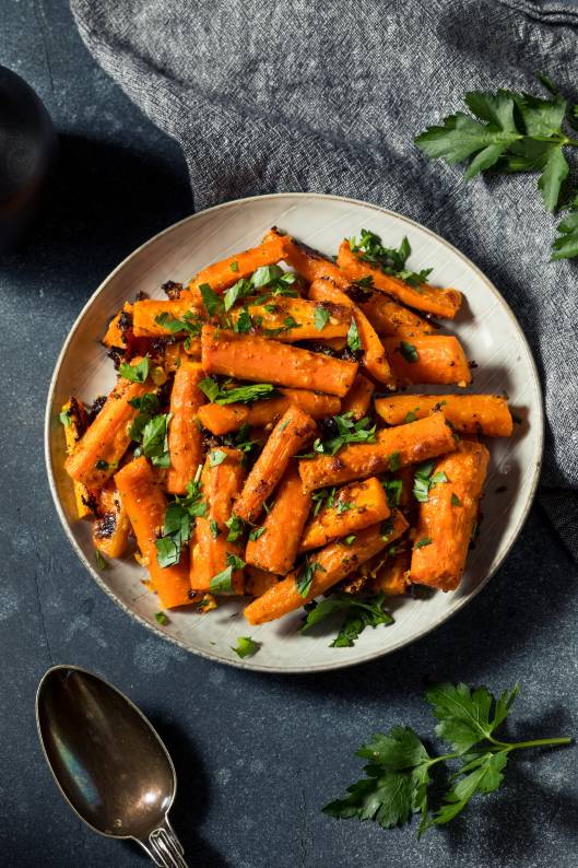 Sesame Roasted Carrots - Slender Kitchen