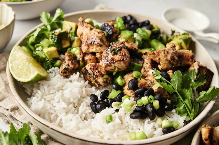 Chili Lime Chicken Avocado Bowls (Great for Meal Prep!)