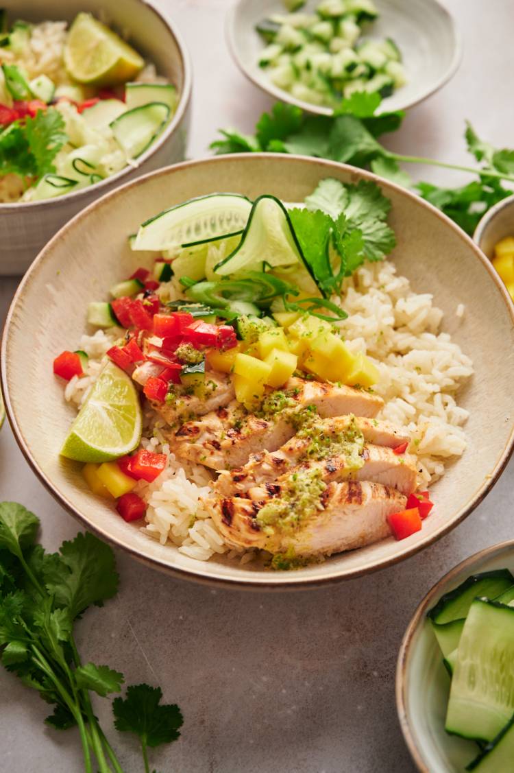Grilled Chicken Bowls - Slender Kitchen