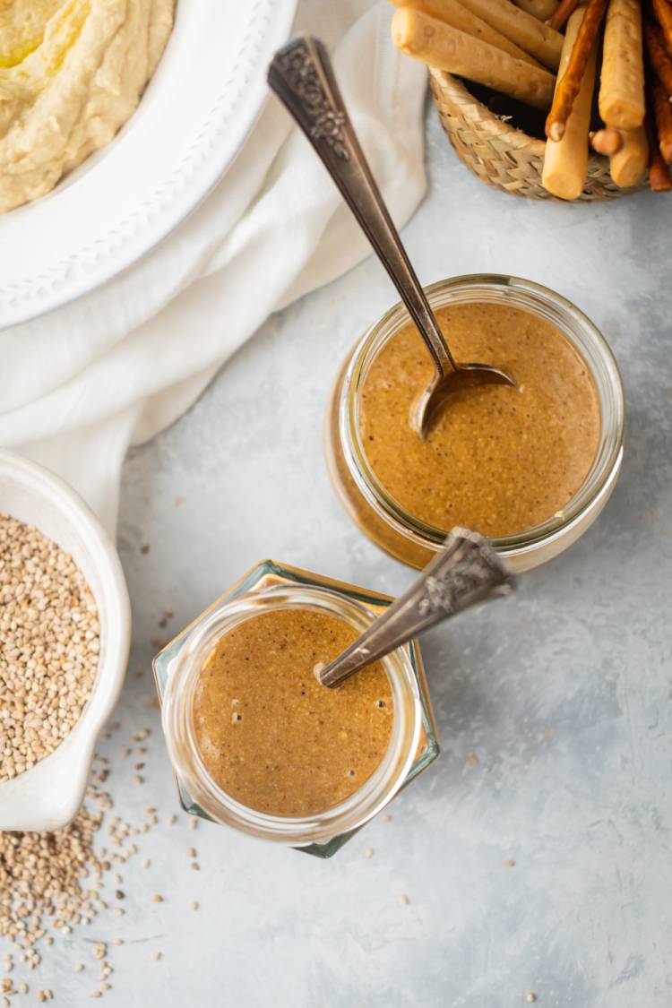 Homemade Tahini (Easy, 3 Ingredients!) - Slender Kitchen