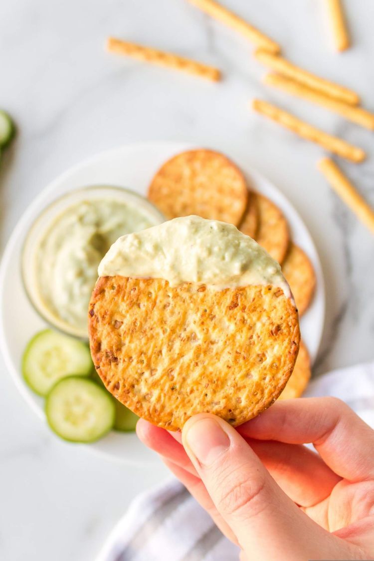 Avocado Ranch Dip (4 Ingredients) - Slender Kitchen