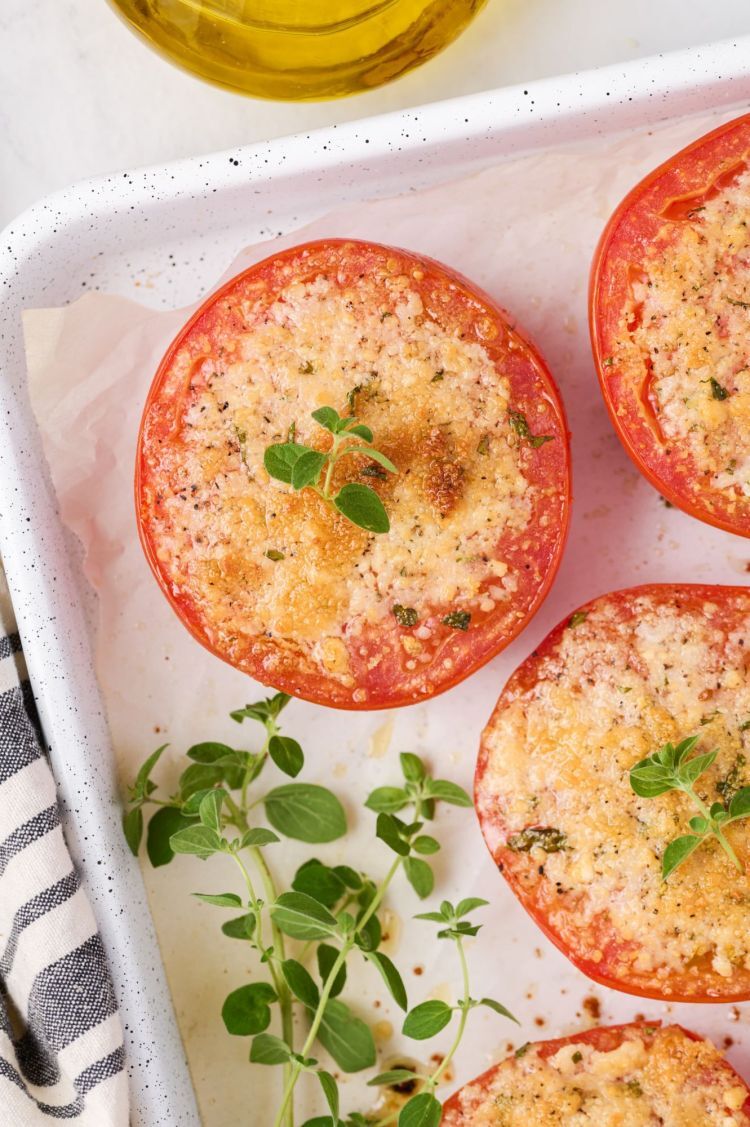 Baked Parmesan Tomatoes - Slender Kitchen