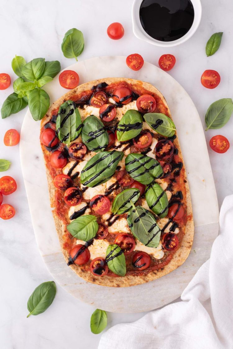 Caprese Flatbread - Slender Kitchen