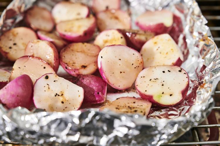 Grilled Radishes - Slender Kitchen
