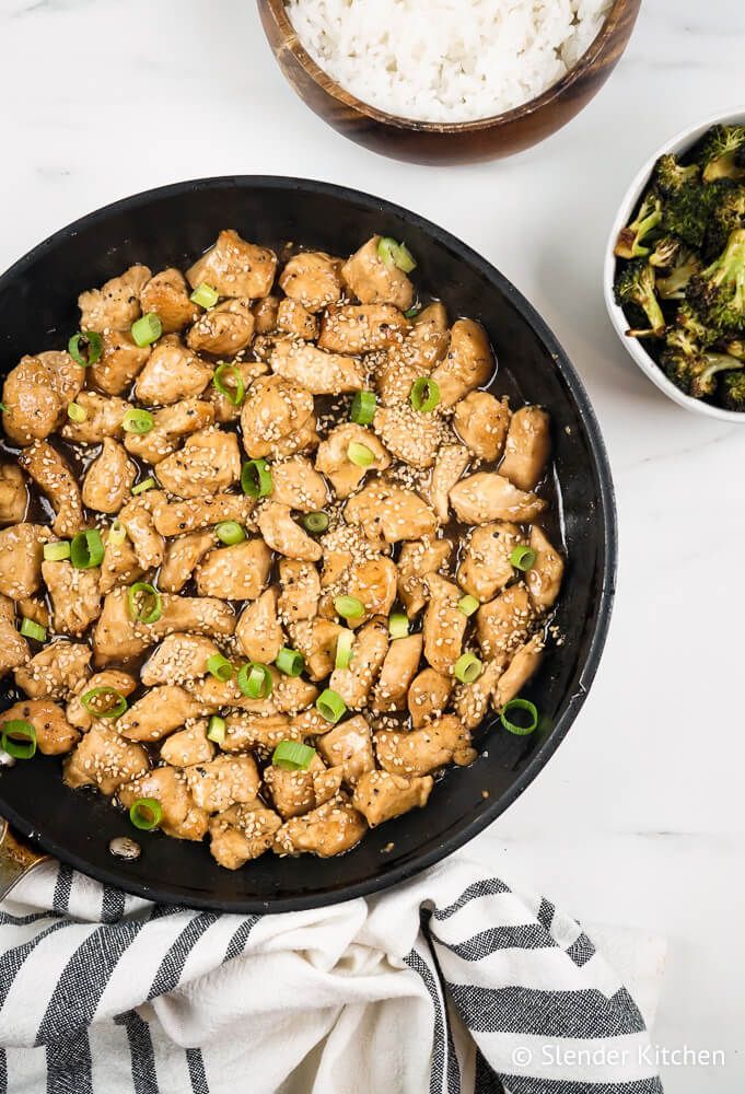Healthy Sesame Chicken - Slender Kitchen