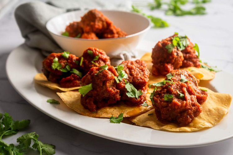 Mexican Chipotle Meatballs (Albondigas al Chipotle) - Slender Kitchen