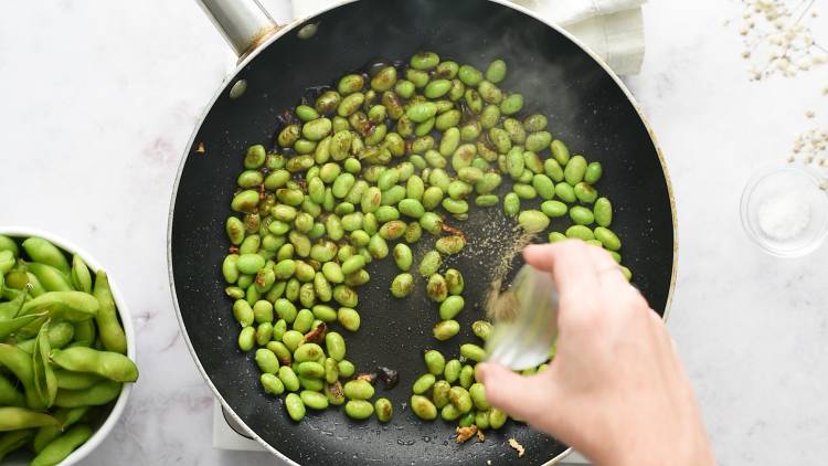 Sauteed Shelled Edamame (5 Minute Side Dish!) - Slender Kitchen
