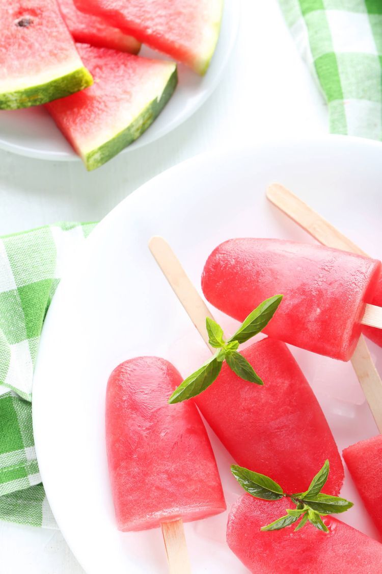 Healthy Watermelon Popsicles - Slender Kitchen