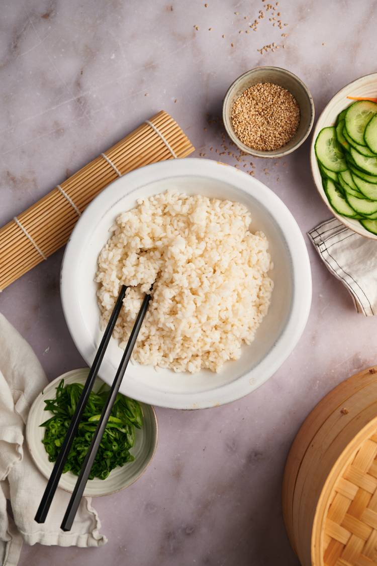 Easy Sushi Rice - Slender Kitchen