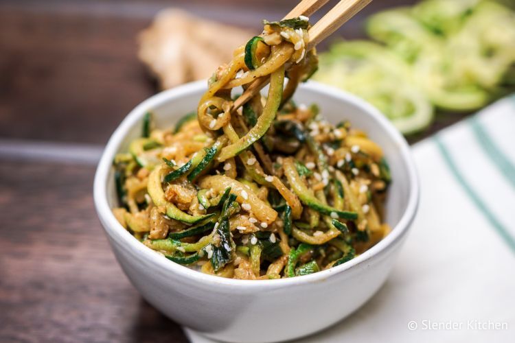 Asian Zucchini Noodles - Slender Kitchen