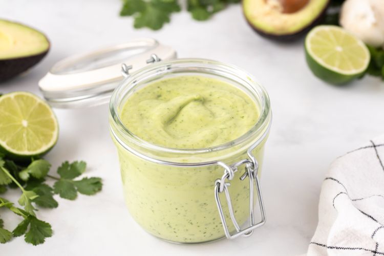 Creamy Avocado Dressing (with Greek Yogurt!)- Slender Kitchen