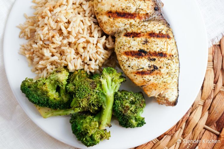 Grilled Lemon Pepper Mahi Mahi - Slender Kitchen
