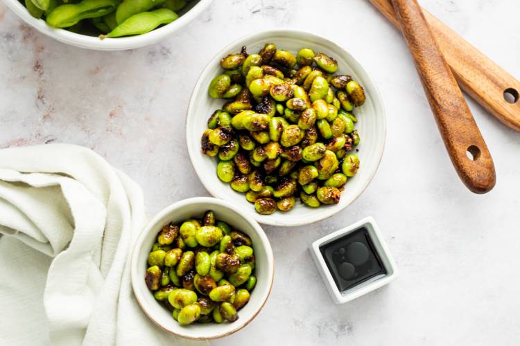 Sauteed Shelled Edamame (5 Minute Side Dish!) - Slender Kitchen