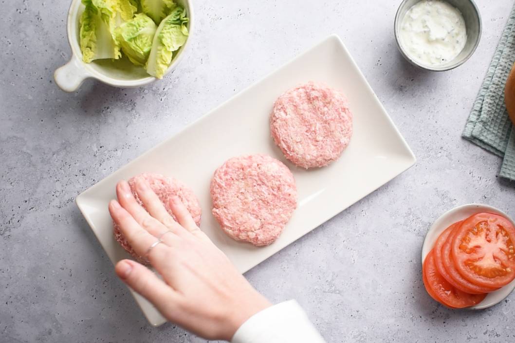 Easy Ground Chicken Burgers - Slender Kitchen