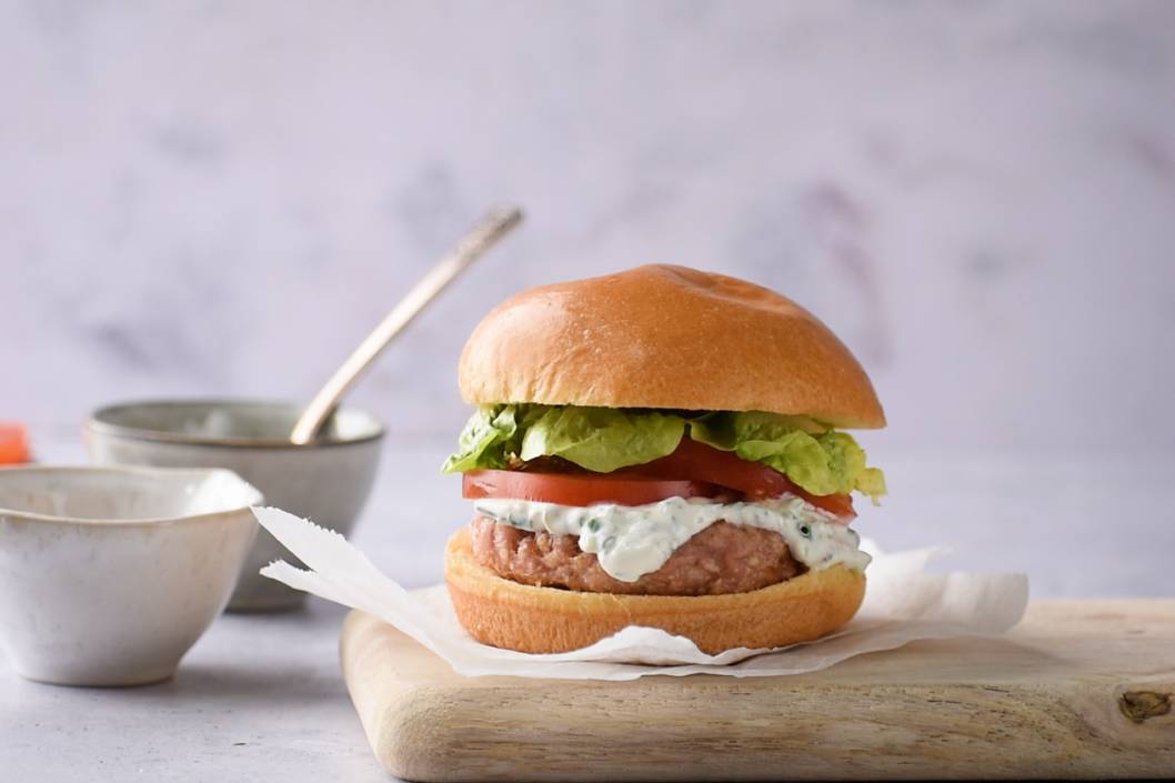 Easy Ground Chicken Burgers - Slender Kitchen