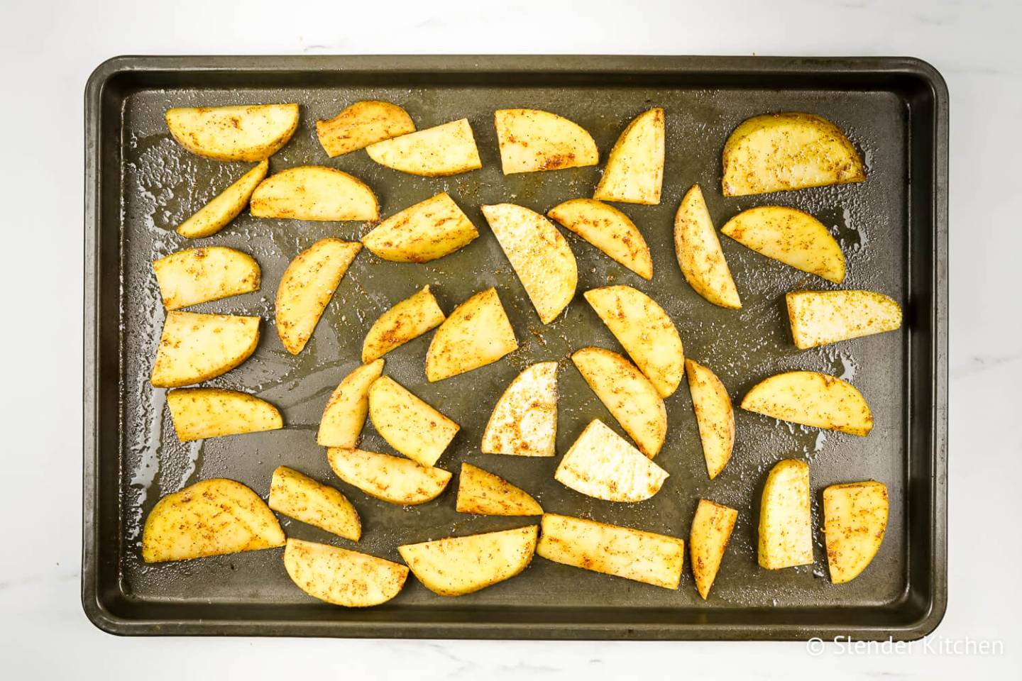 Crispy Baked Potato Wedges - Slender Kitchen