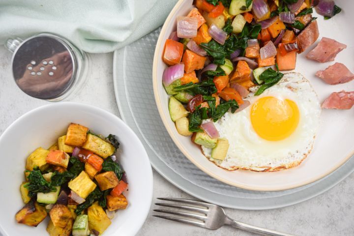 Blackened Cod with Sweet Potatoes and Zucchini - Slender Kitchen