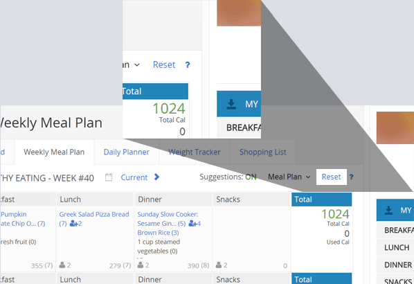 Weekly Meal Plan Details - Slender Kitchen